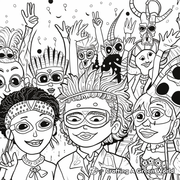 Masquerade Coloring Pages - Free & Printable!