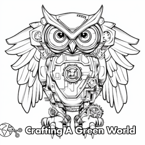 Steampunk Owl Coloring Pages - Free & Printable!