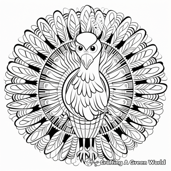 Turkey Mandala Coloring Pages - Free & Printable!