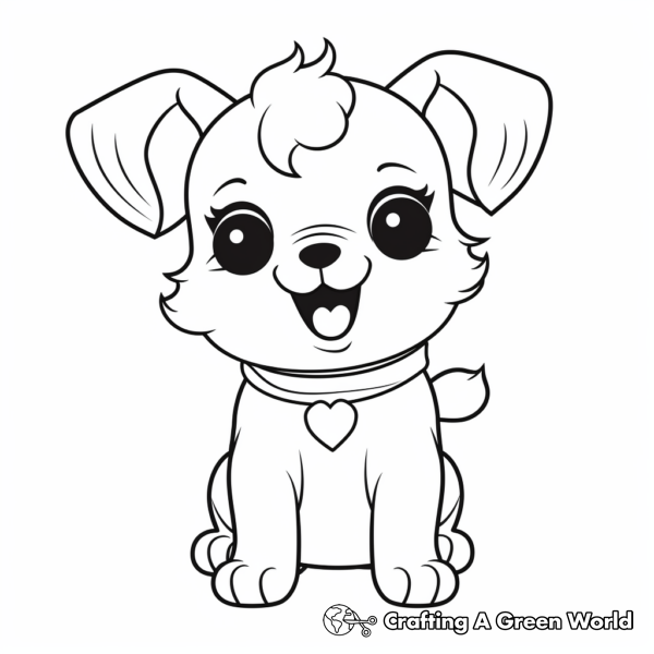Kawaii Puppy Coloring Pages - Free & Printable!