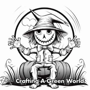Pumpkin Scarecrow Coloring Pages - Free & Printable!