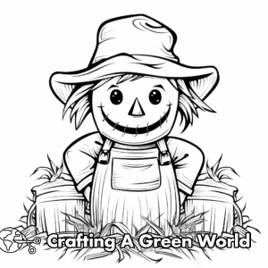 Pumpkin Scarecrow Coloring Pages - Free & Printable!