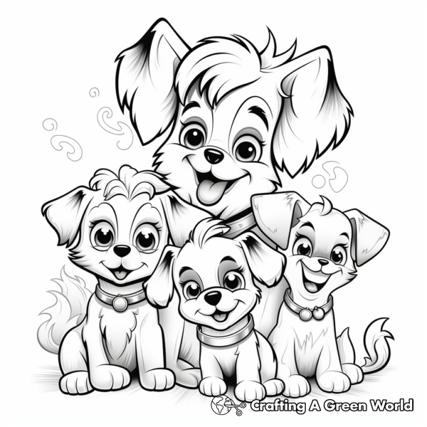 Rainbow Dog Coloring Pages - Free & Printable!