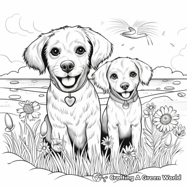Rainbow Dog Coloring Pages - Free & Printable!