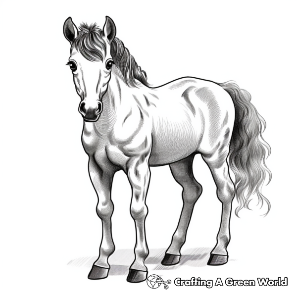 Realistic Pony Coloring Pages - Free & Printable!