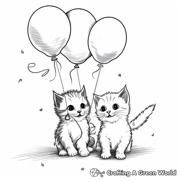 Cat Birthday Coloring Pages - Free & Printable!