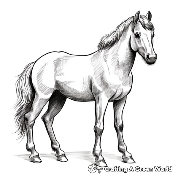Realistic Pony Coloring Pages - Free & Printable!