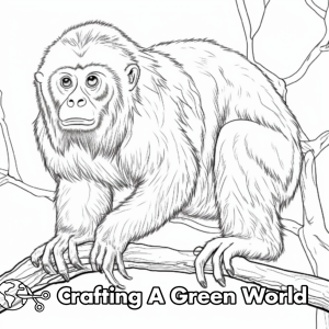 Realistic Monkey Coloring Pages - Free & Printable!