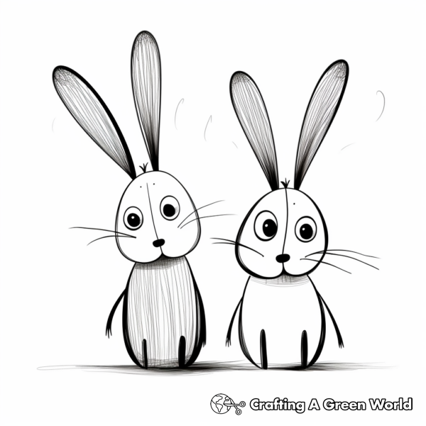 Simple Bunny Coloring Pages - Free & Printable!