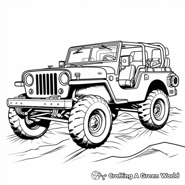 Army Jeep Coloring Pages - Free & Printable!