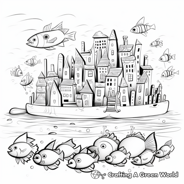 School Of Fish Coloring Pages - Free & Printable!