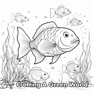 School Of Fish Coloring Pages - Free & Printable!