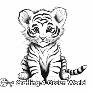 Tiger Cub Coloring Pages - Free & Printable!