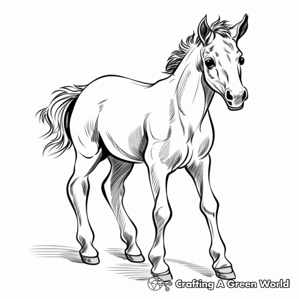 Baby Horse Coloring Pages - Free & Printable!