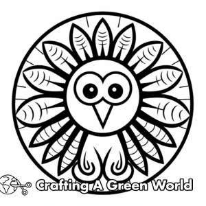 Turkey Mandala Coloring Pages - Free & Printable!