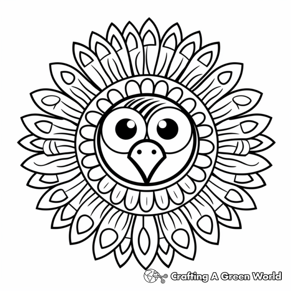 Turkey Mandala Coloring Pages - Free & Printable!