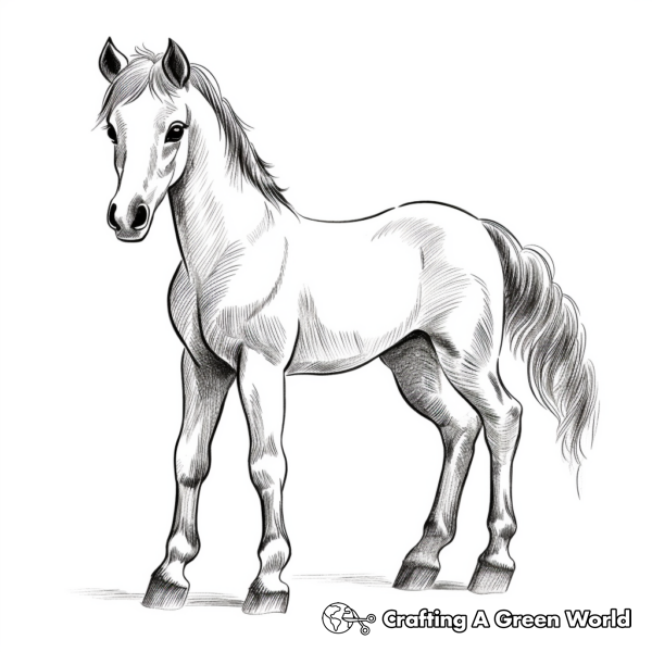 Realistic Pony Coloring Pages - Free & Printable!