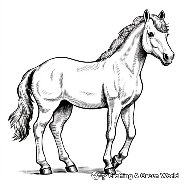 Realistic Pony Coloring Pages - Free & Printable!