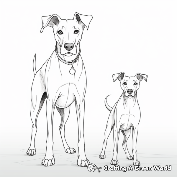 Two Dogs Coloring Pages - Free & Printable!