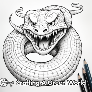 Snake Dragon Coloring Pages - Free & Printable!