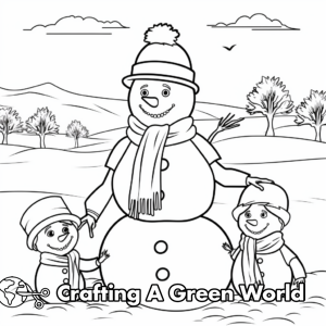 Snowman Family Coloring Pages - Free & Printable!