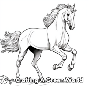 Rearing Horse Coloring Pages - Free & Printable!