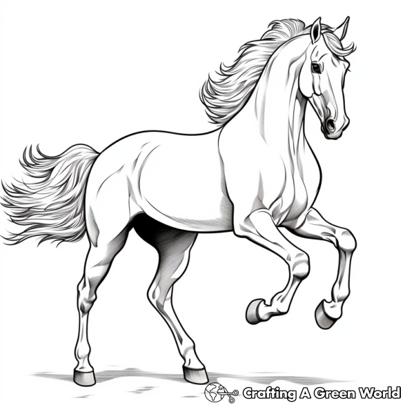 Rearing Horse Coloring Pages - Free & Printable!