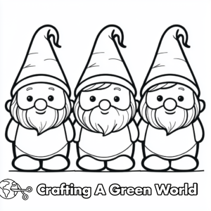 Spring Gnome Coloring Pages - Free & Printable!