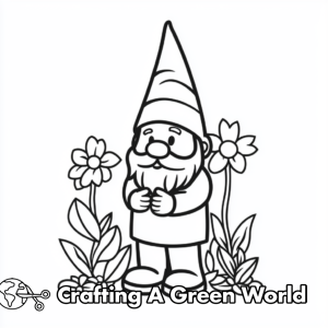 Spring Gnome Coloring Pages - Free & Printable!