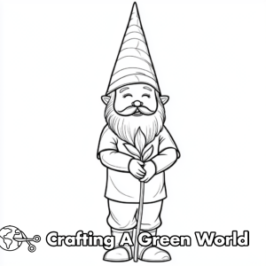 Spring Gnome Coloring Pages - Free & Printable!