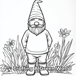Spring Gnome Coloring Pages - Free & Printable!