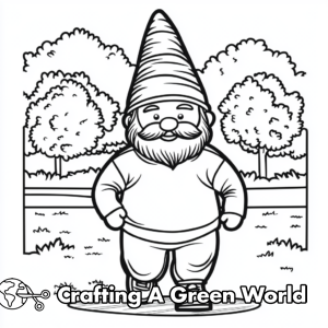 Spring Gnome Coloring Pages - Free & Printable!