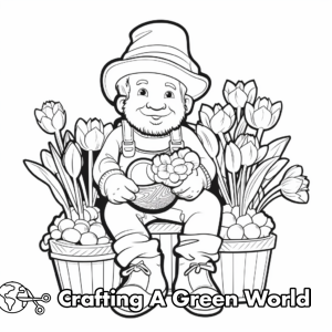 Spring Gnome Coloring Pages - Free & Printable!