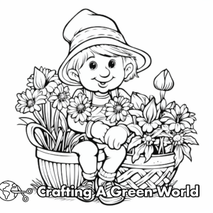 Spring Gnome Coloring Pages - Free & Printable!