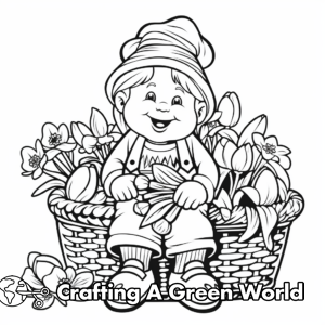Spring Gnome Coloring Pages - Free & Printable!
