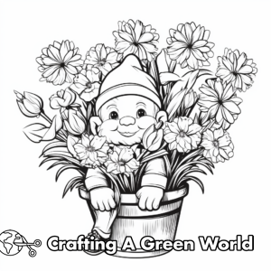 Spring Gnome Coloring Pages - Free & Printable!