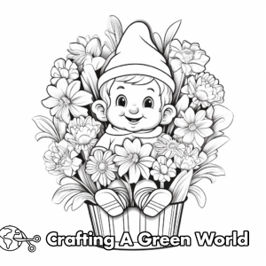 Spring Gnome Coloring Pages - Free & Printable!
