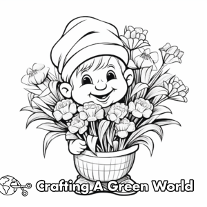 Spring Gnome Coloring Pages - Free & Printable!