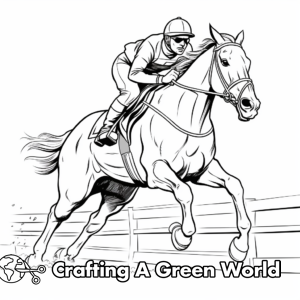 Horse Jumping Coloring Pages - Free & Printable!