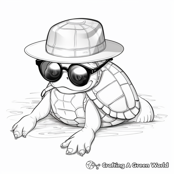 Turtle With Sunglasses Coloring Pages - Free & Printable!