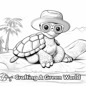 Turtle With Sunglasses Coloring Pages - Free & Printable!