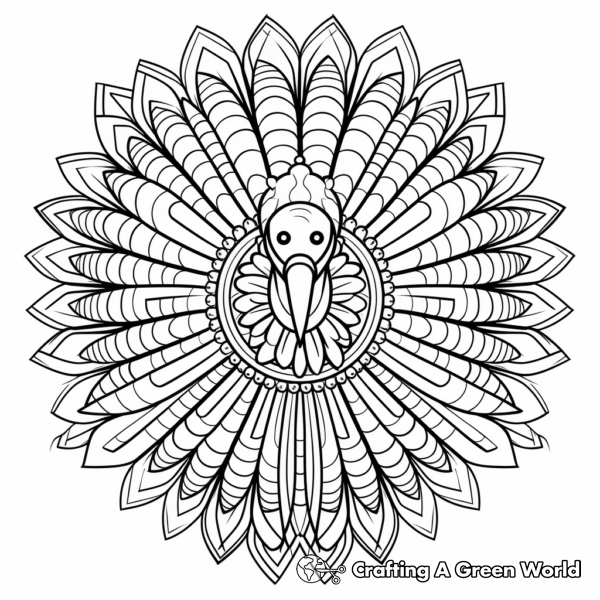 Turkey Mandala Coloring Pages - Free & Printable!