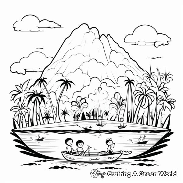 V Is For Volcano Coloring Pages - Free & Printable!