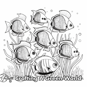 School Of Fish Coloring Pages - Free & Printable!