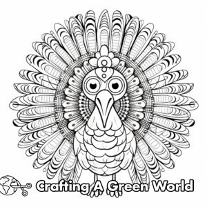 Turkey Mandala Coloring Pages - Free & Printable!