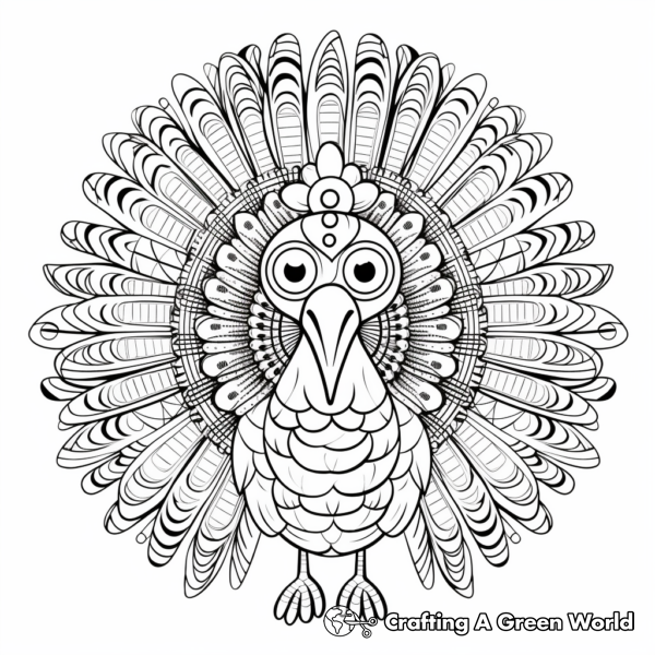 Turkey Mandala Coloring Pages - Free & Printable!