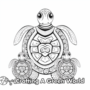 Turtle Mandala Coloring Pages - Free & Printable!