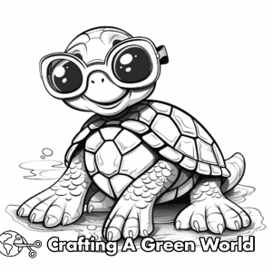 Turtle With Sunglasses Coloring Pages - Free & Printable!