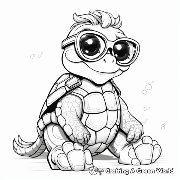 Turtle With Sunglasses Coloring Pages - Free & Printable!