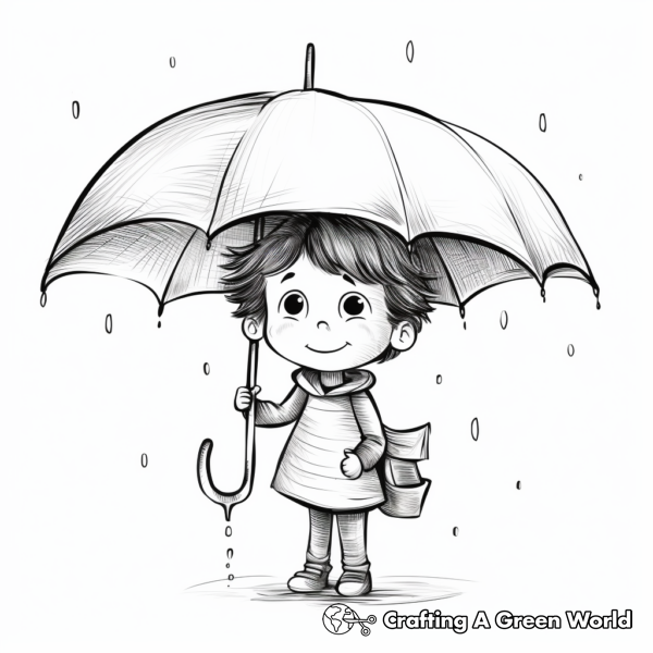 U Is For Umbrella Coloring Pages - Free & Printable!